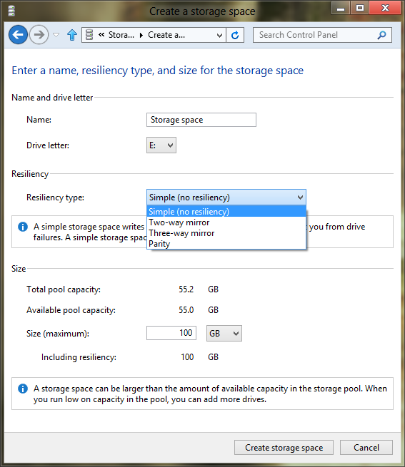 How To Create Storage Spaces In Windows 8 Step By Step Pureinfotech