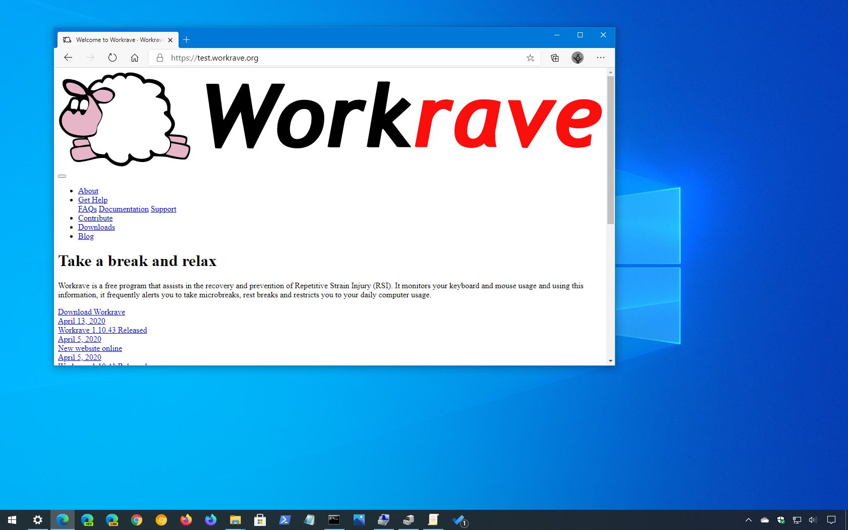 Workrave reminds you to take breaks from the computer to prevent ...
