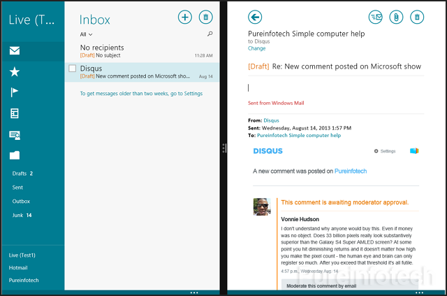 Windows 8.1 Guide: The Mail app, overview and improvements - Pureinfotech