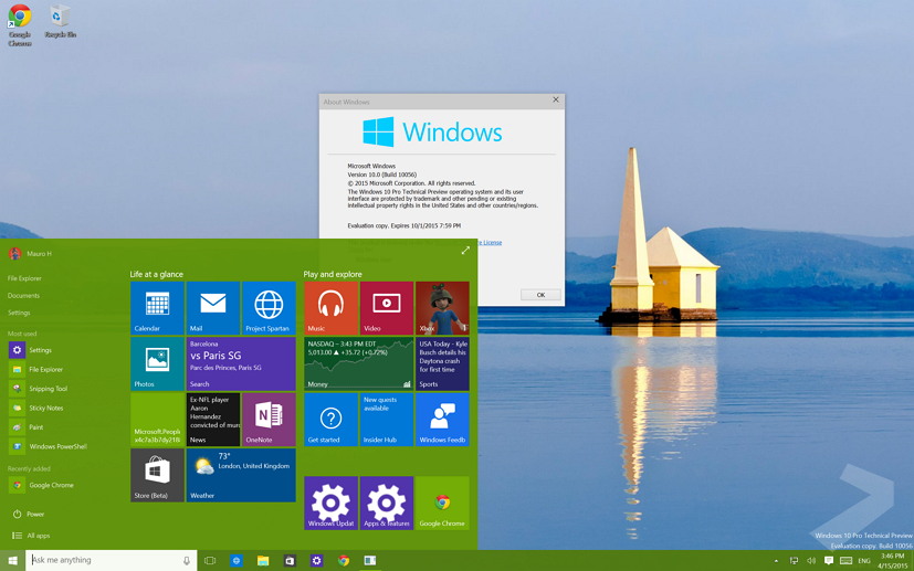 What’s new in Windows 10 build 10056, list of changes - Pureinfotech