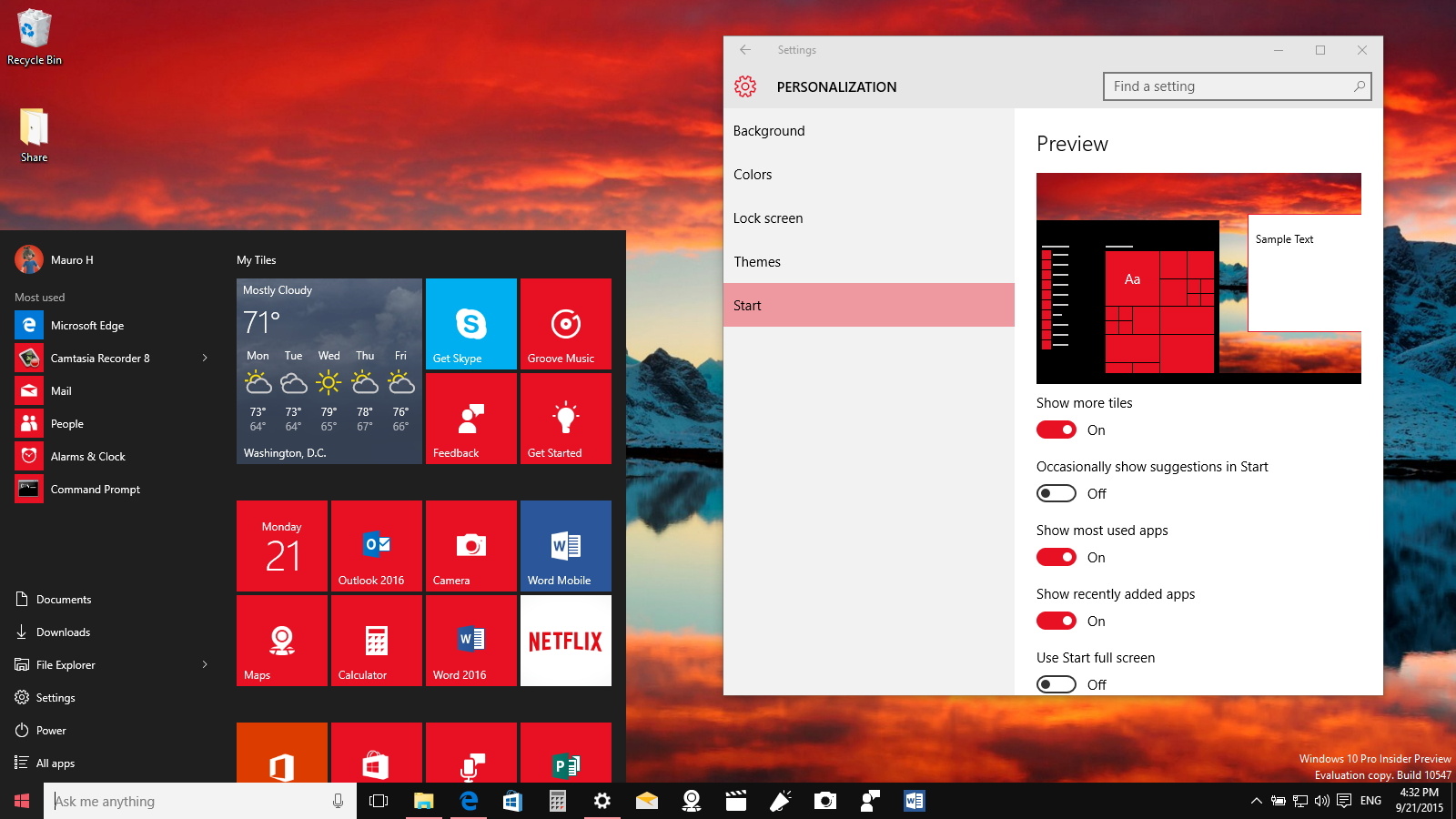How to add a fourth column of tiles to the Start menu in Windows 10 ...
