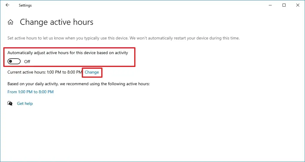 Change Windows 10 active hours to prevent sudden reboots - Pureinfotech