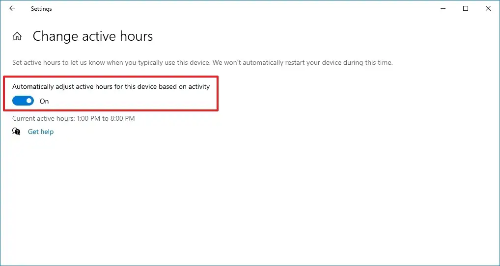 Change Windows 10 active hours to prevent sudden reboots - Pureinfotech