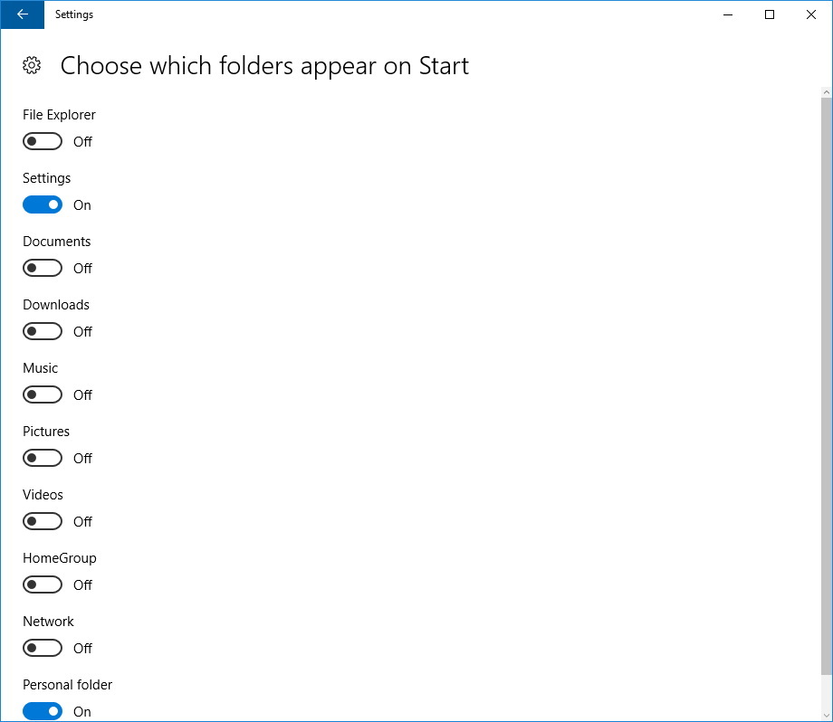 How to customize which folders appear on Start menu on Windows 10 ...