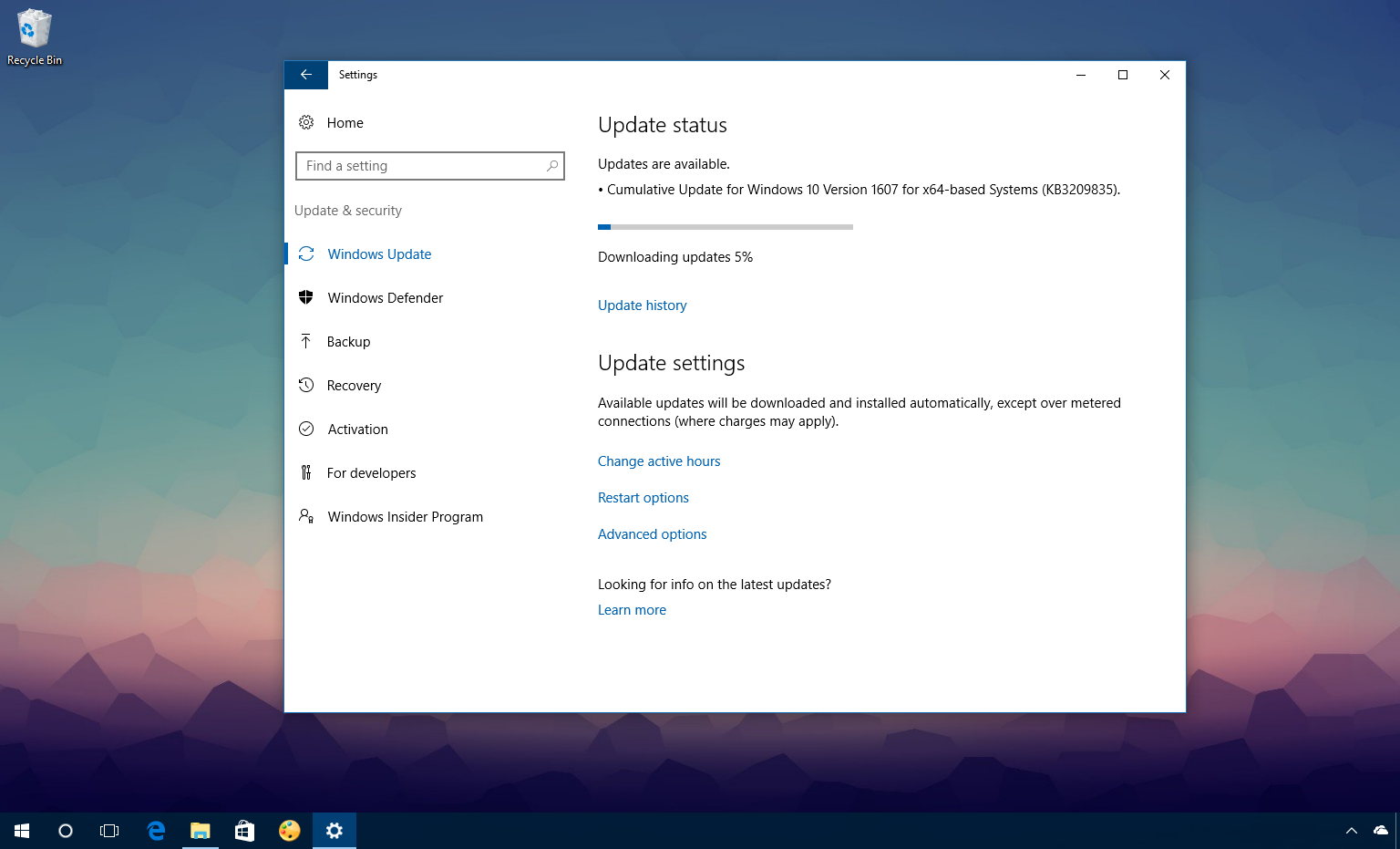 Cumulative update KB3209835 releases for Windows 10 version 1607 ...