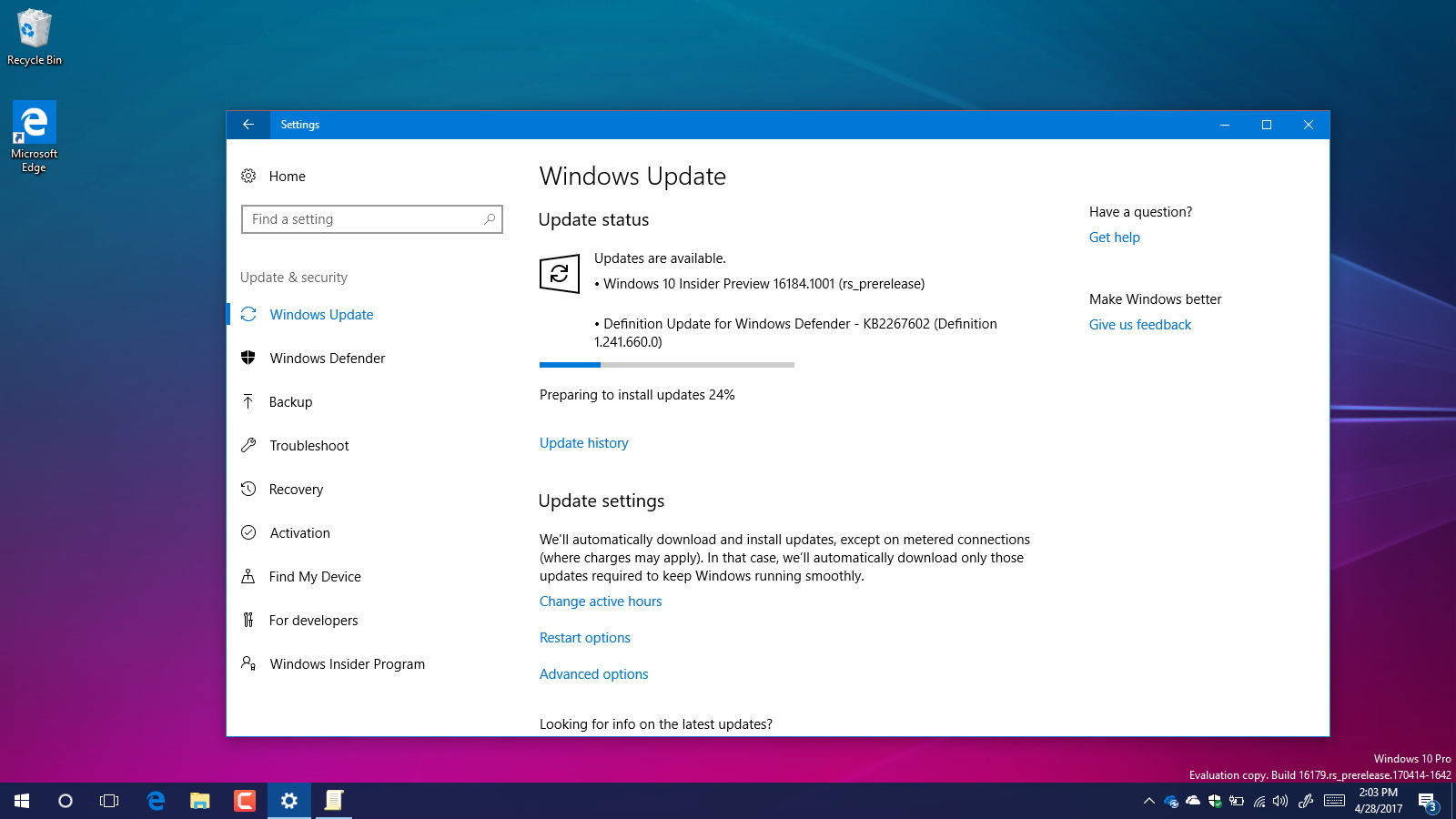 Windows 10 build 16184 releases with new features - Pureinfotech