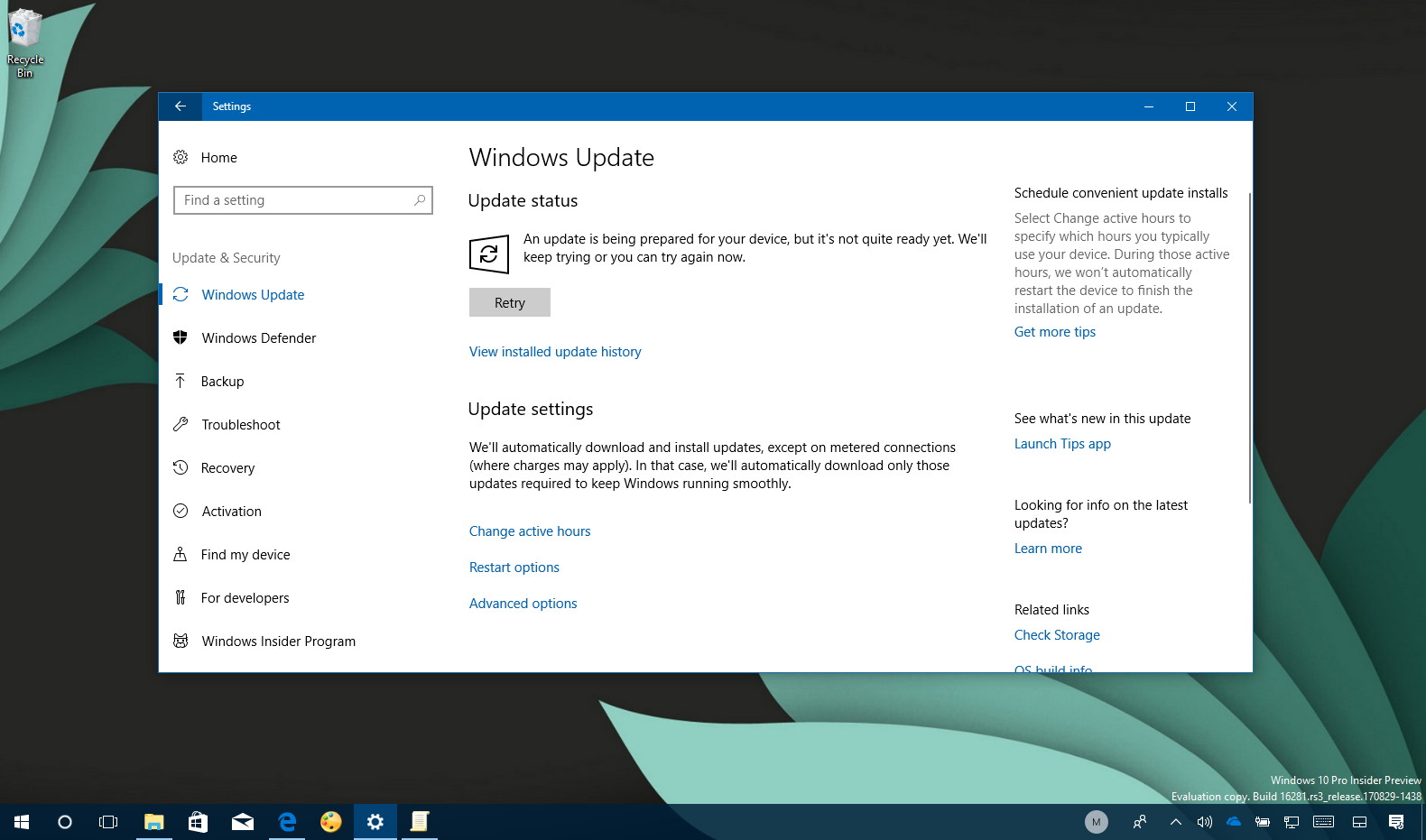 Windows 10 build 16288 releases with (no) new features - Pureinfotech