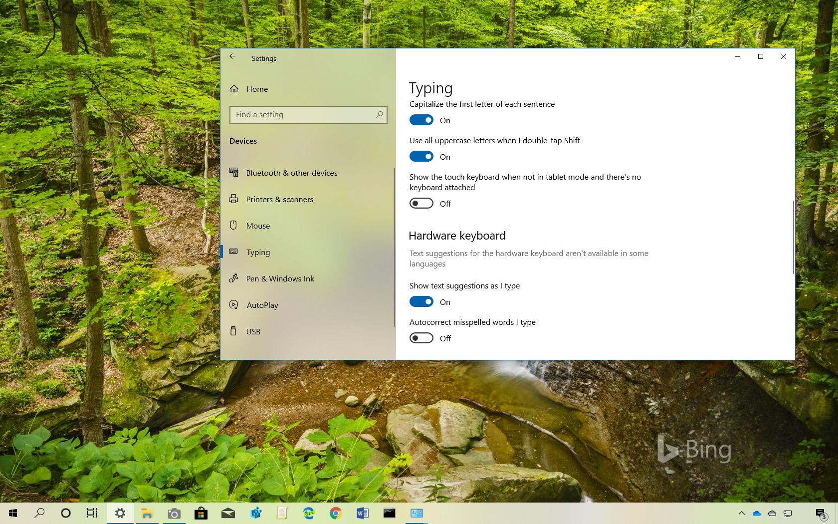 How to enable text suggestions with hardware keyboard on Windows 10 - Pureinfotech