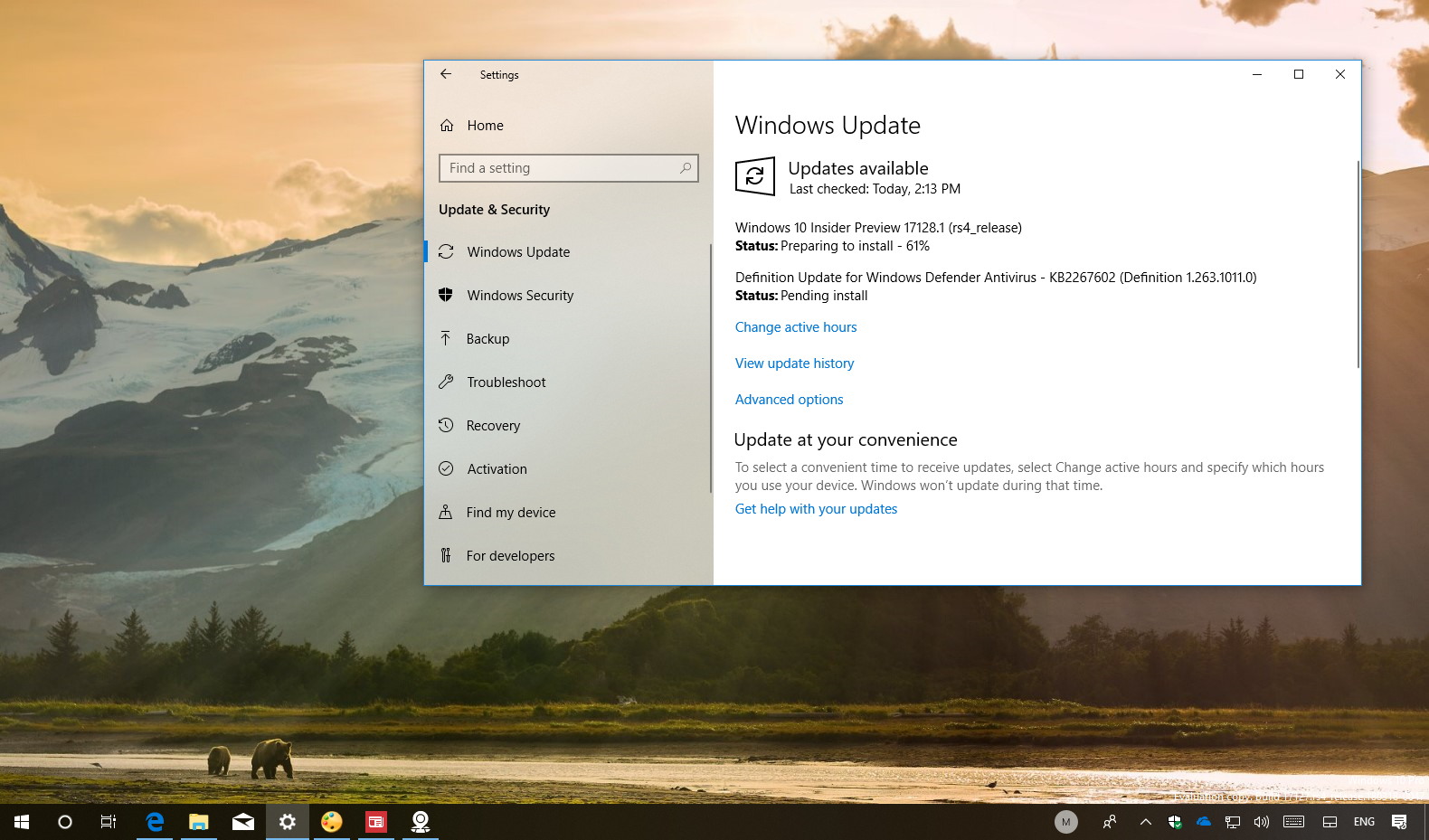 Windows 10 build 17128 leading to Spring Creators Update releases ...