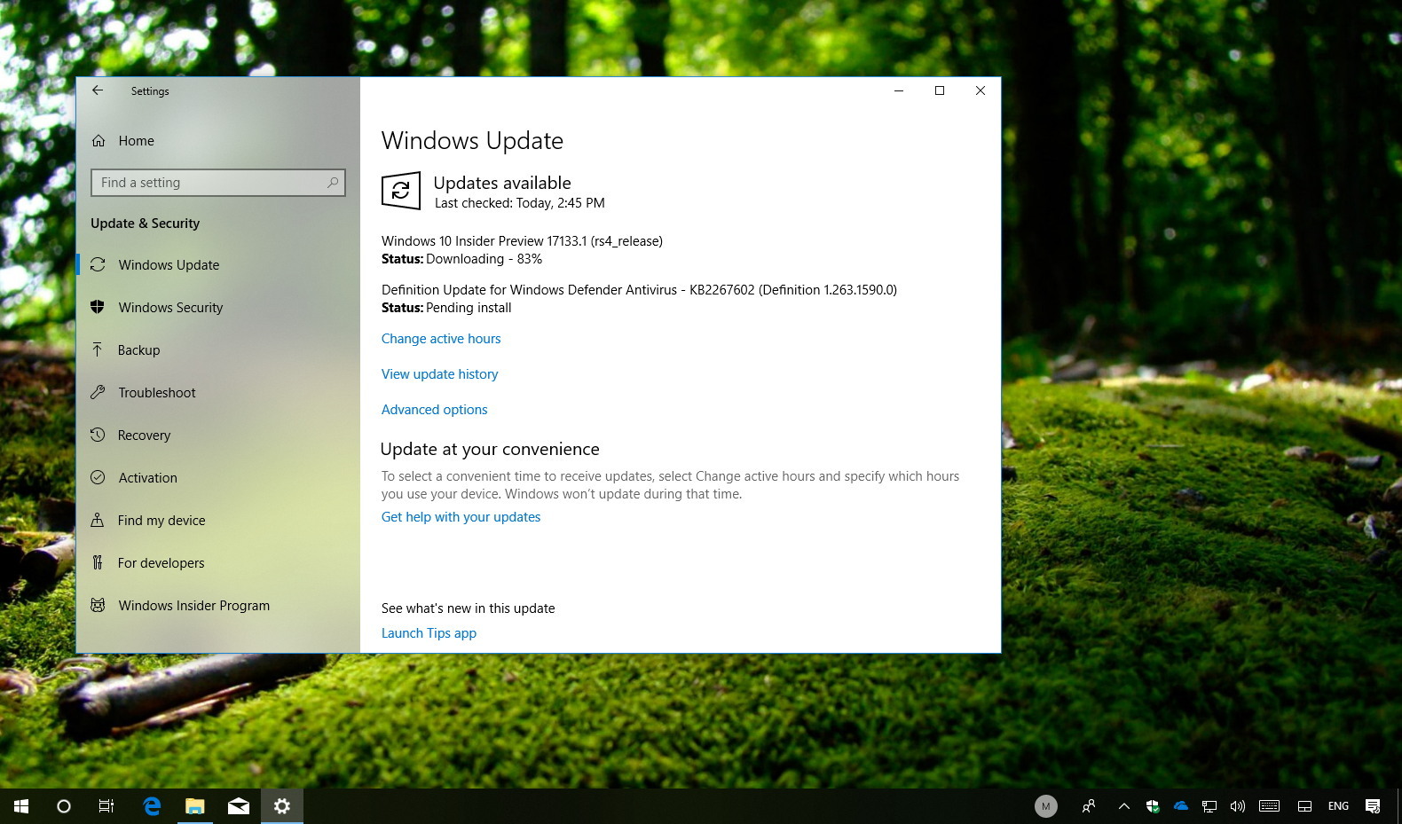 Windows 10 build 17133 leading to Spring Creators Update releases ...