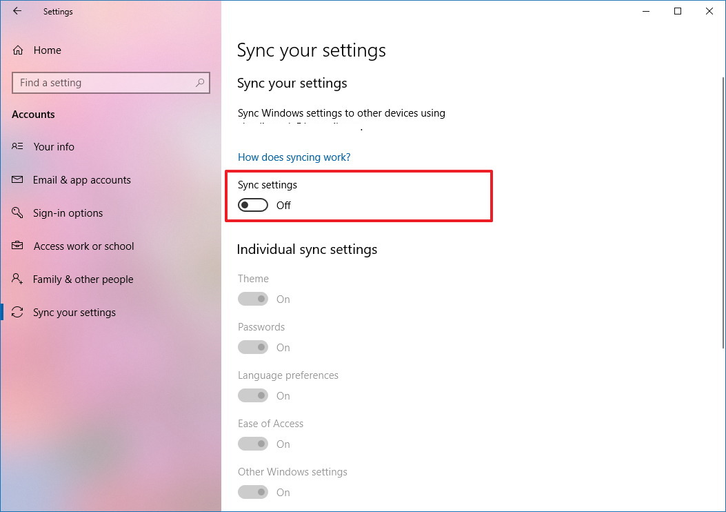 How to delete Windows 10 settings synced to a Microsoft account • Pureinfotech