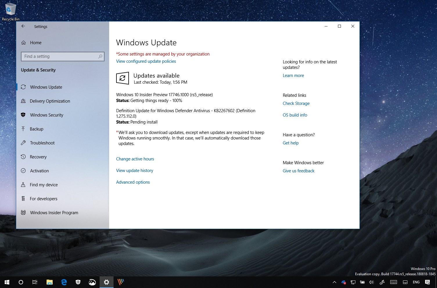 Windows 10 build 17746 releases with new improvements - Pureinfotech