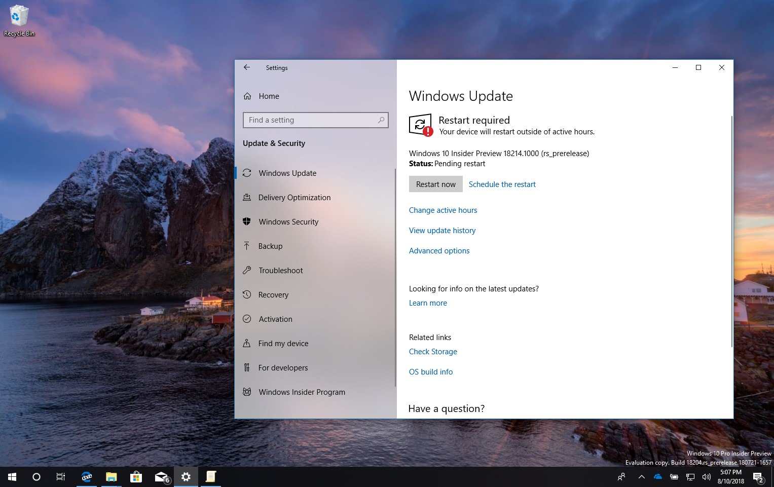 Windows 10 build 18214 releases with new improvements - Pureinfotech