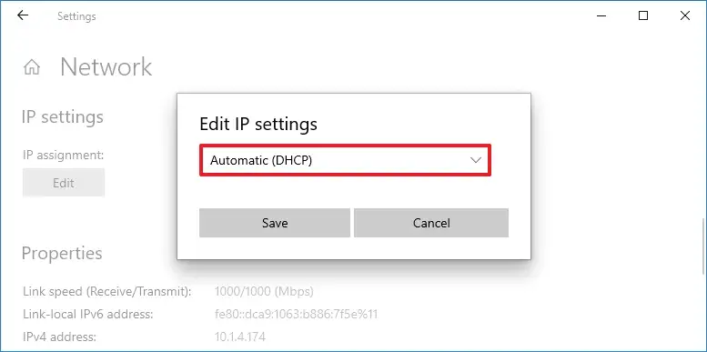 How to change from static to dynamic IP address on Windows 10 - Pureinfotech