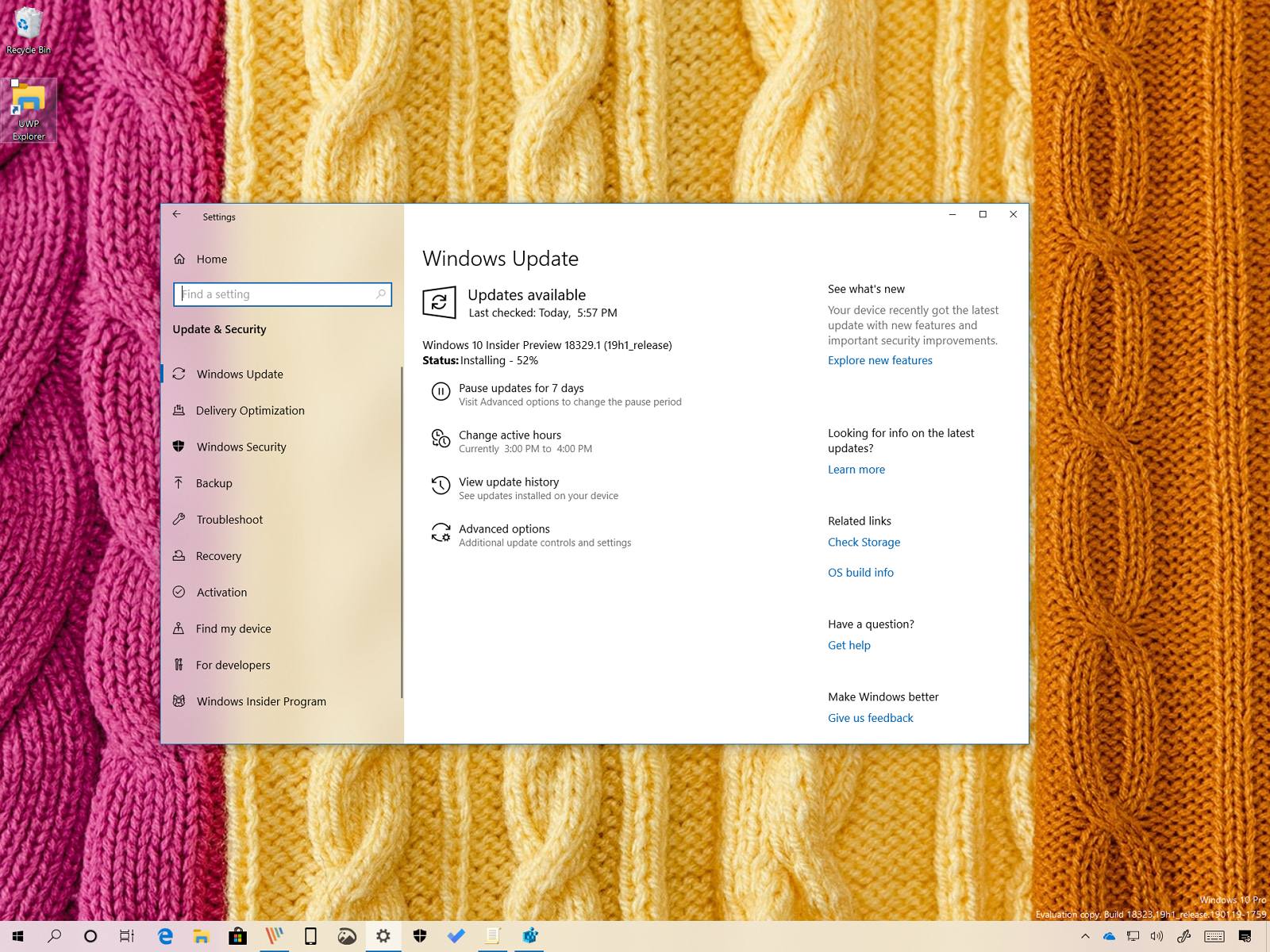 Windows 10 build 18329 (19H1) releases with new features - Pureinfotech