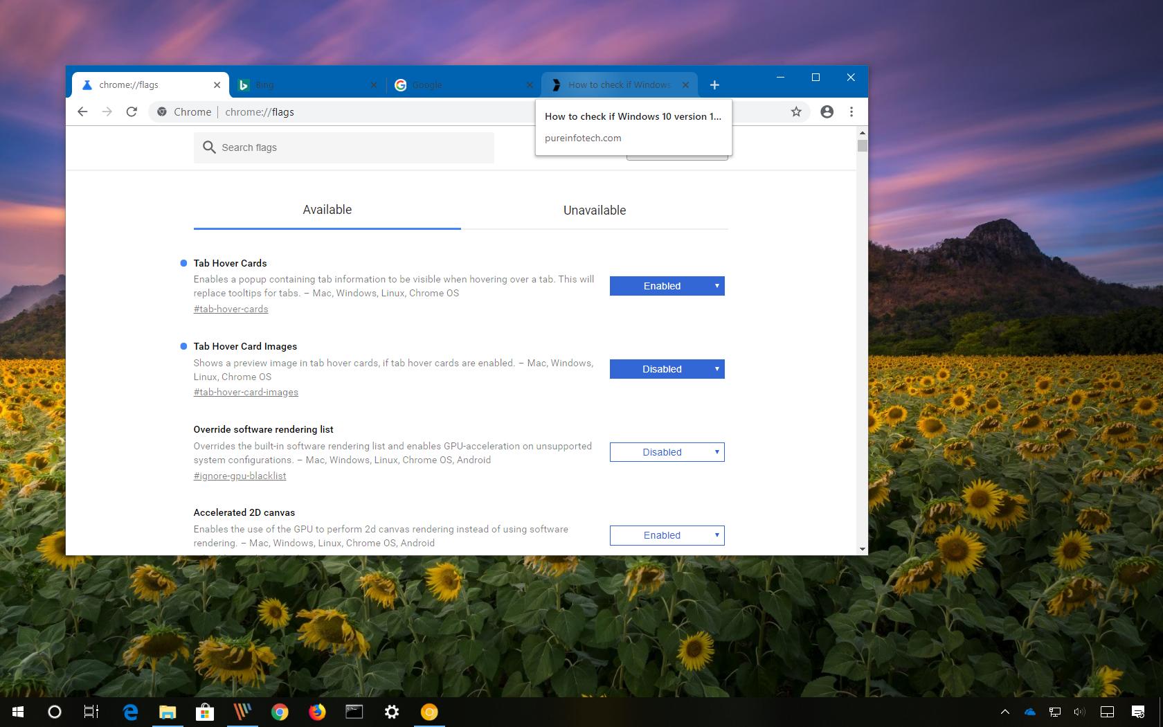 How To Enable Tab Previews With Images In Google Chrome Pureinfotech