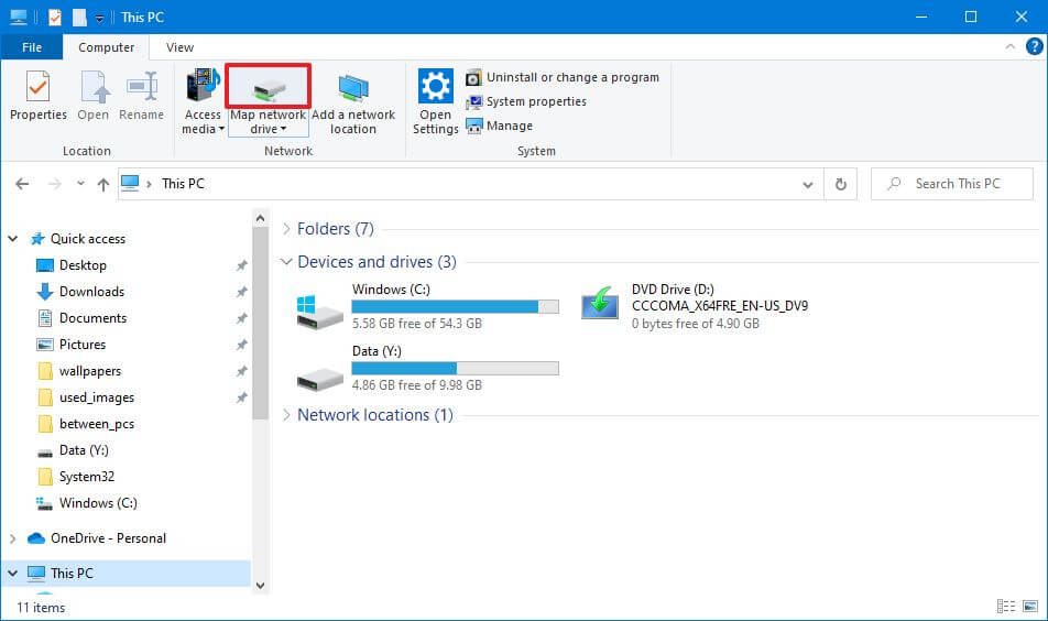 How To Map Network Drive On Windows 10 Pureinfotech