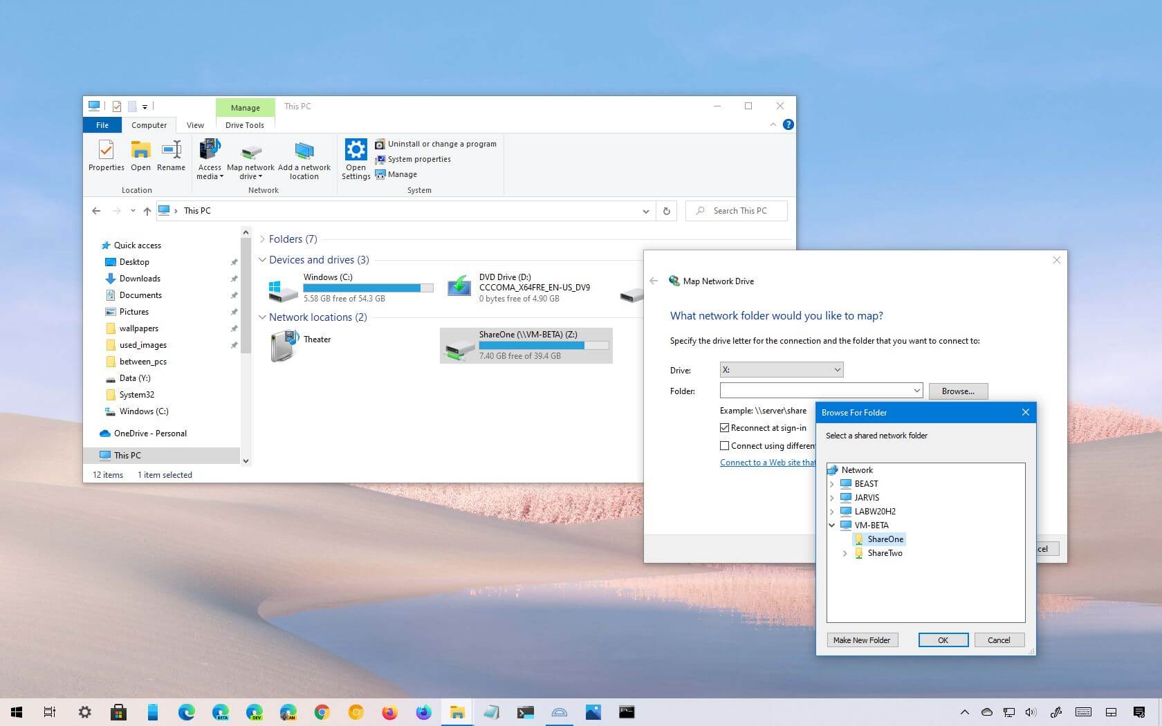 Higany T kozl s Mar Automatic Mount Shared Folder Windows 10 Server 