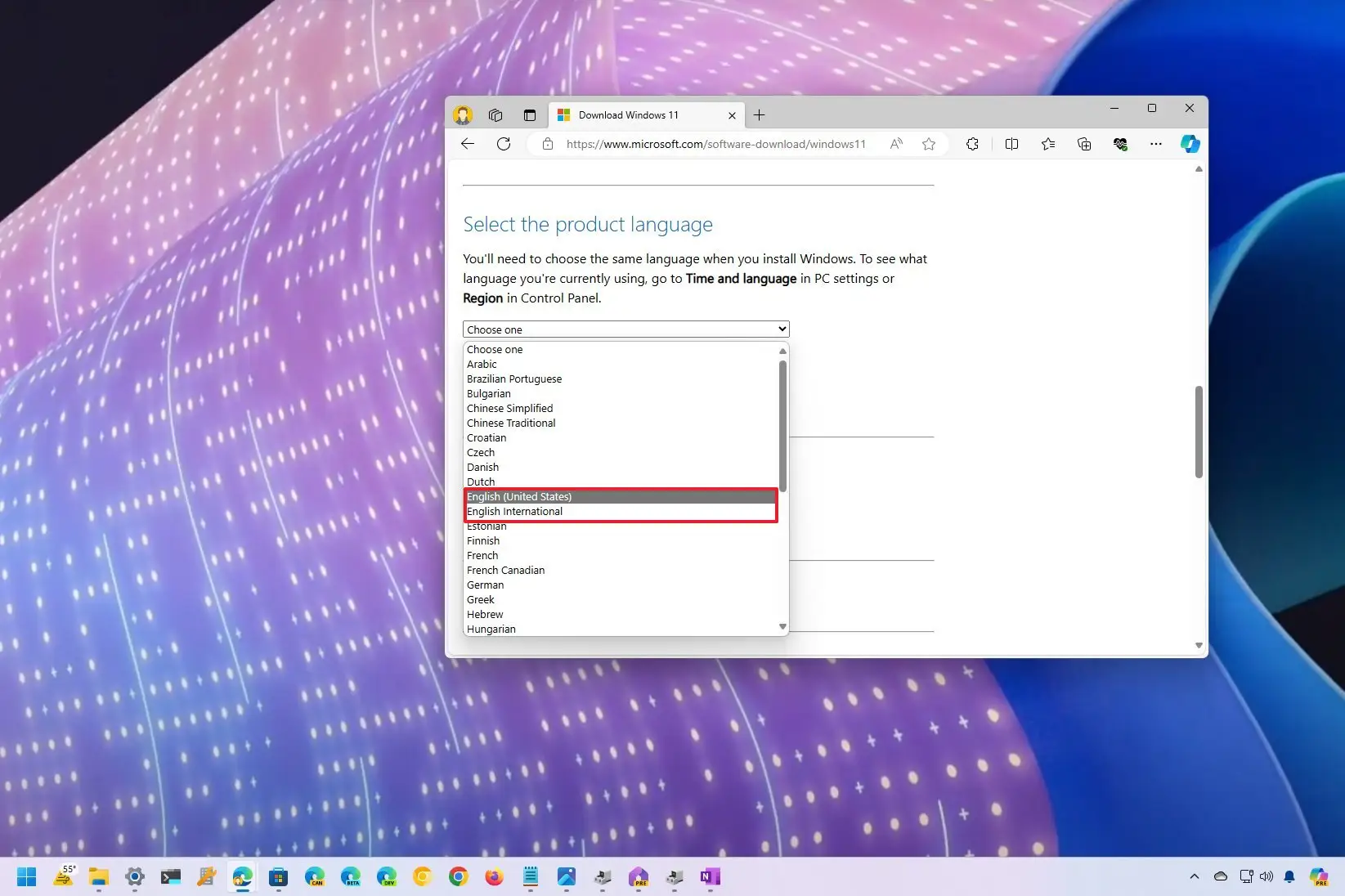 Windows 11 (and 10) English vs. English International - Pureinfotech