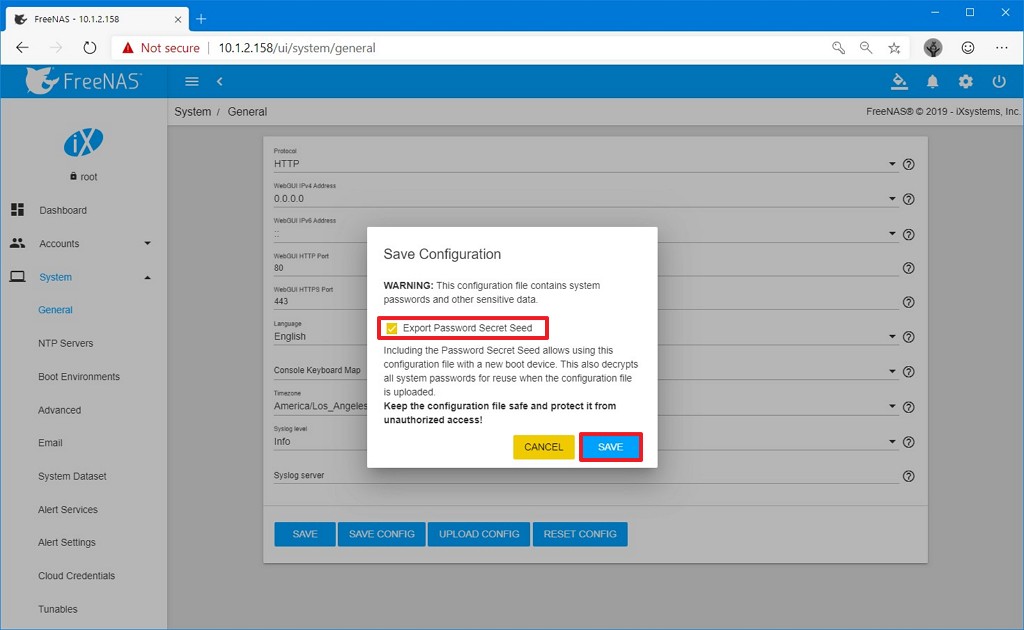 How To Backup And Restore Config File On Freenas • Pureinfotech