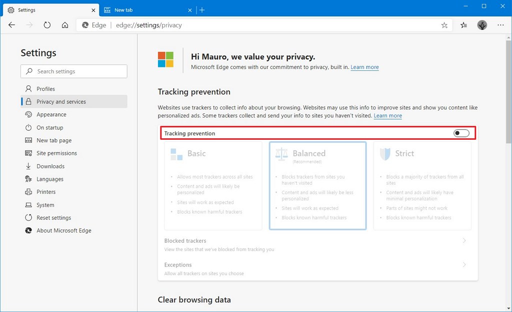 How To Disable Tracking Prevention On Microsoft Edge Pureinfotech