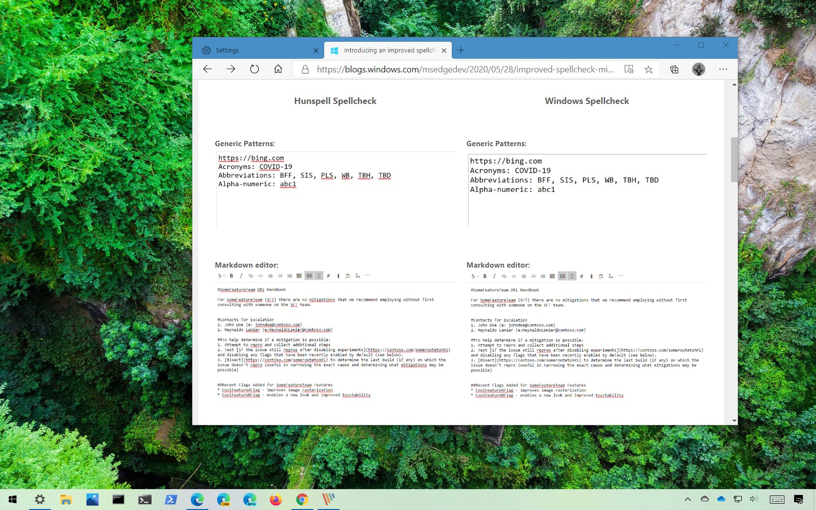 Microsoft Edge now uses Windows Spellcheck - Pureinfotech