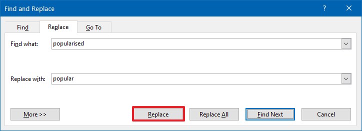 How To Find And Replace Text In Word Pureinfotech