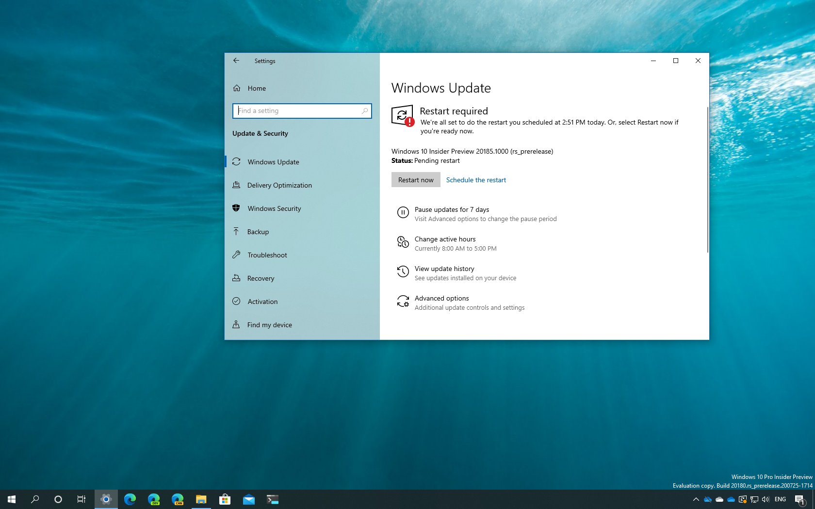 Windows 10 build 20185 releases in the Dev Channel - Pureinfotech