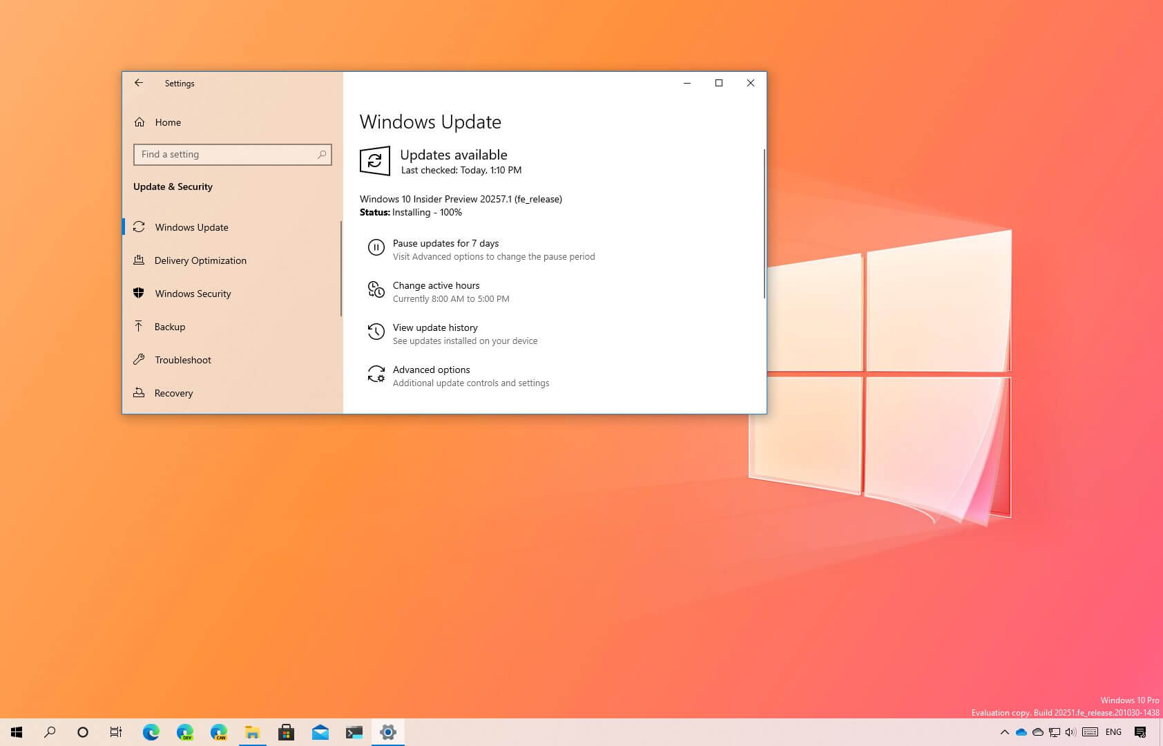 Windows 10 build 20257 releases in the Dev Channel - Pureinfotech