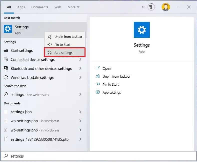 How to reset Settings app on Windows 10 - Pureinfotech