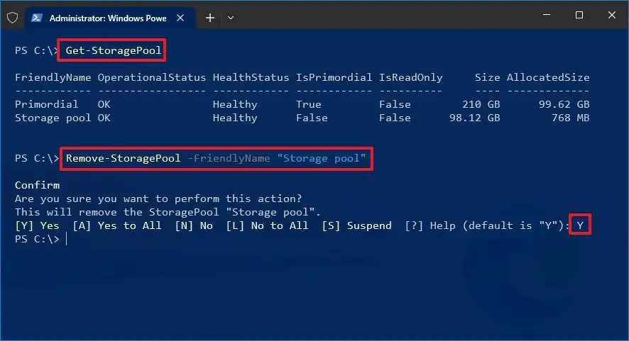 How To Delete Storage Spaces Pool On Windows 10 Pureinfotech