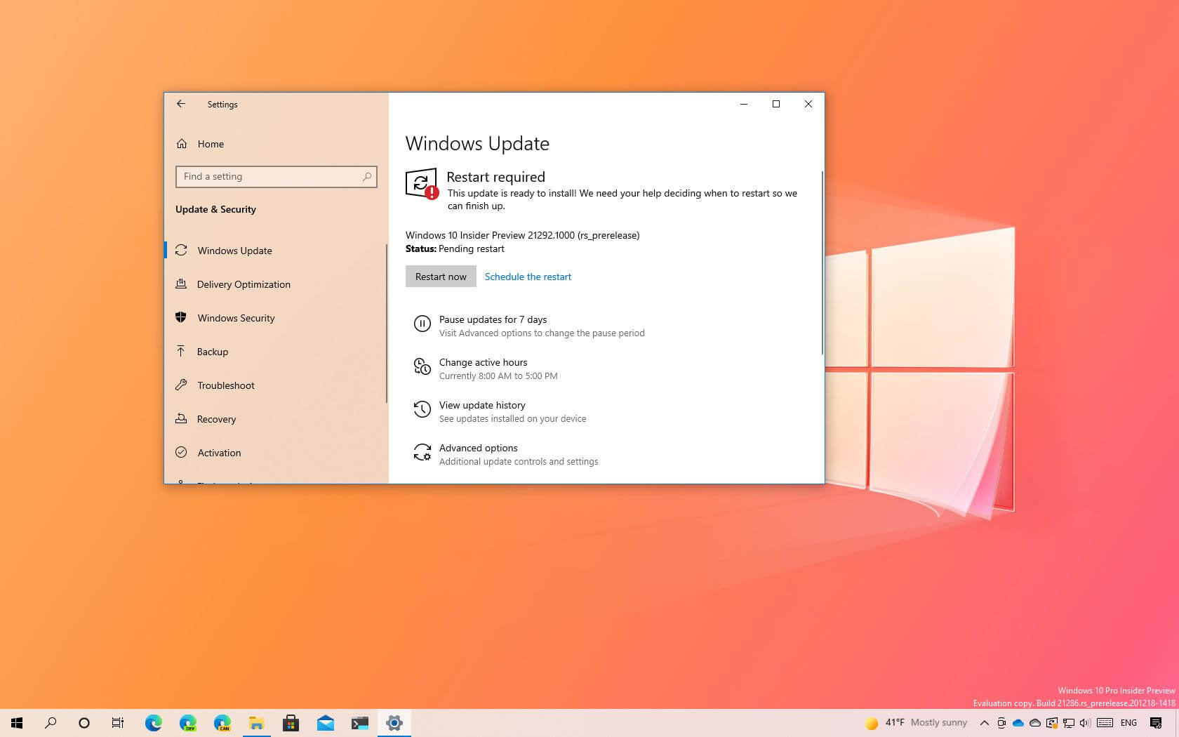 Windows 10 build 21292 releases in the Dev Channel - Pureinfotech Windows 10 build 21292 releases in the Dev Channel - Pureinfotech