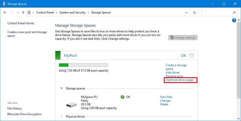 How To Optimize Pool In Storage Spaces On Windows 10 Pureinfotech