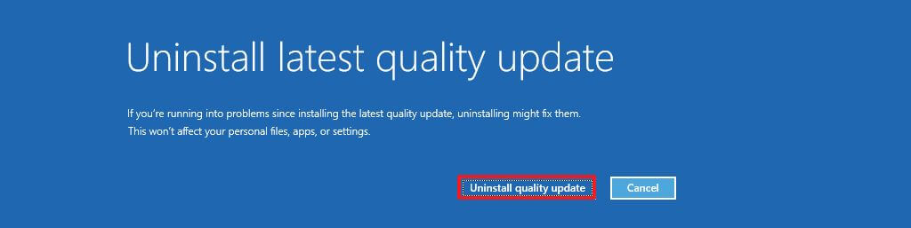 How to uninstall quality updates on Windows 10 - Pureinfotech
