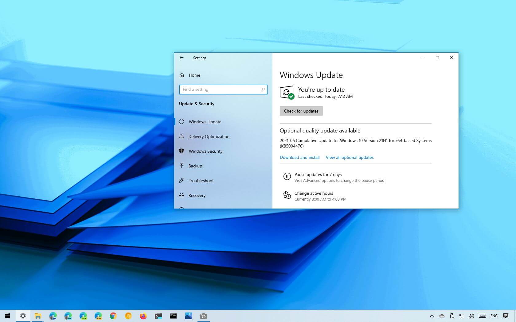 Windows 10 update KB5004476 outs for version 21H1, 20H2, 2004 ...