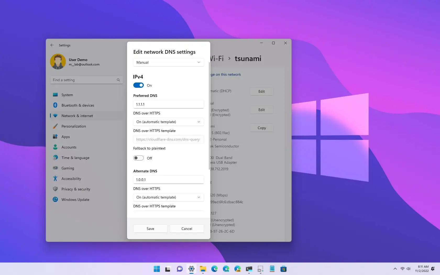 How To Enable Dns Over Https Doh On Windows 11 Pureinfotech