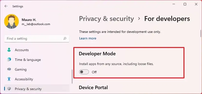 How to enable Developer Mode on Windows 11 - Pureinfotech