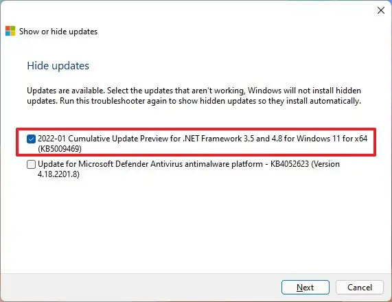 How to show or hide updates on Windows 11 - Pureinfotech