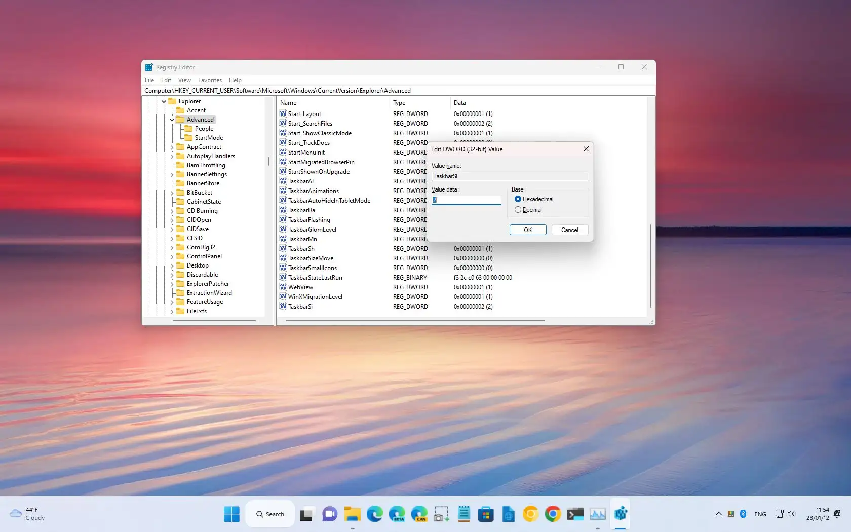 How To Change Taskbar Size On Windows 11 Pureinfotech