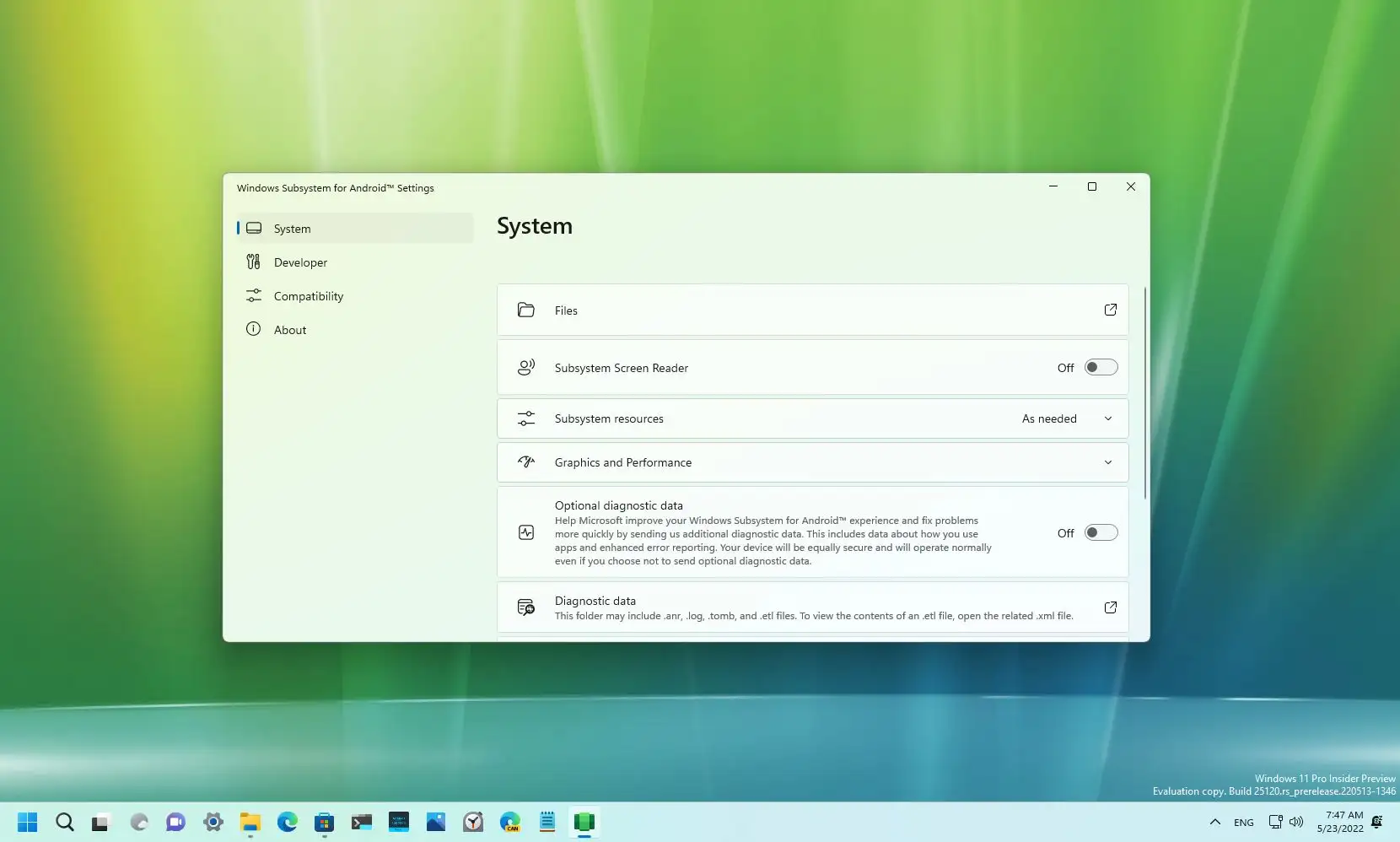 Windows Subsystem for Android gets May 2022 update - Pureinfotech