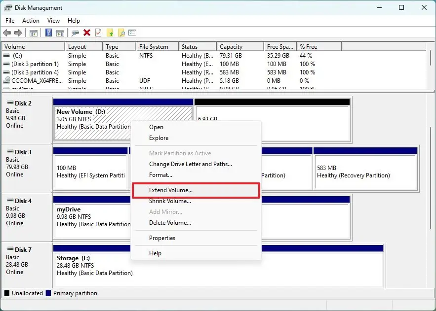 How to change partition size on Windows 11 - Pureinfotech