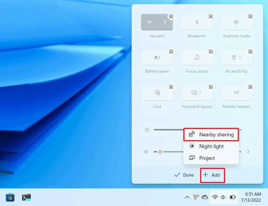 How to change Taskbar's System Tray Quick Settings buttons on Windows ...