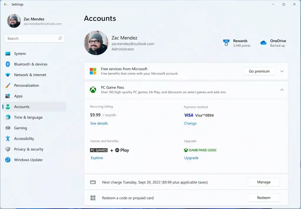 Windows 11 build 25193 brings Xbox subscription info to Settings ... Windows 11 build 25193 brings Xbox subscription info to Settings ...