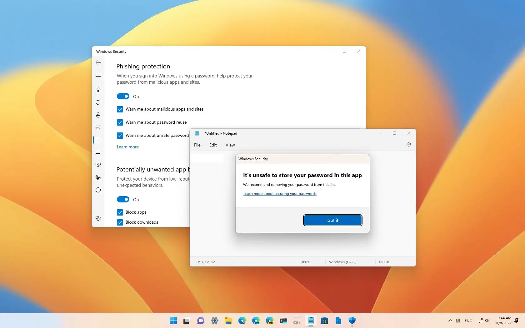 How to protect passwords enabling phishing protection on Windows 11 How to protect passwords enabling phishing protection on Windows 11