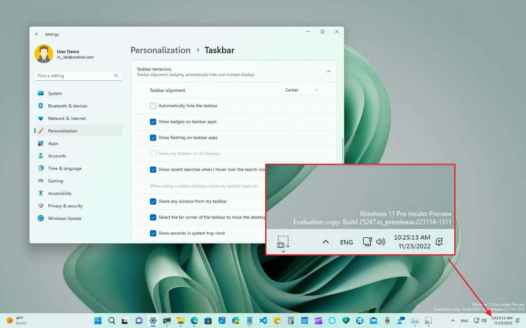 How To Show Seconds In Taskbar Clock On Windows 11 Pureinfotech How To Show Seconds In Taskbar Clock On Windows 11 Pureinfotech
