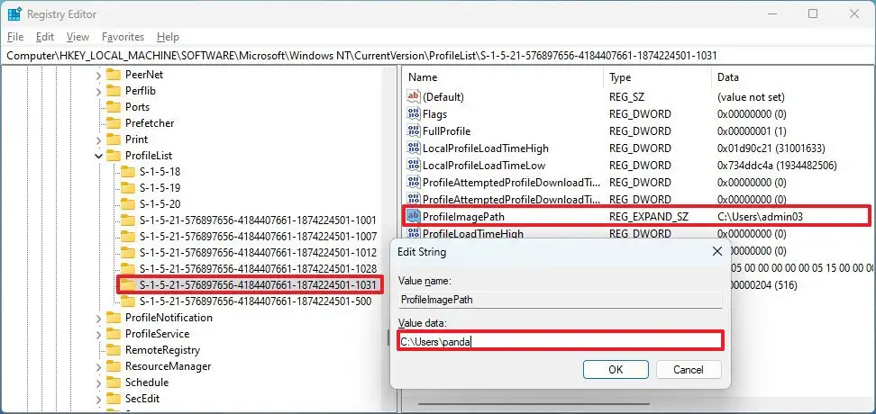 How to change user folder name on Windows 11 - Pureinfotech