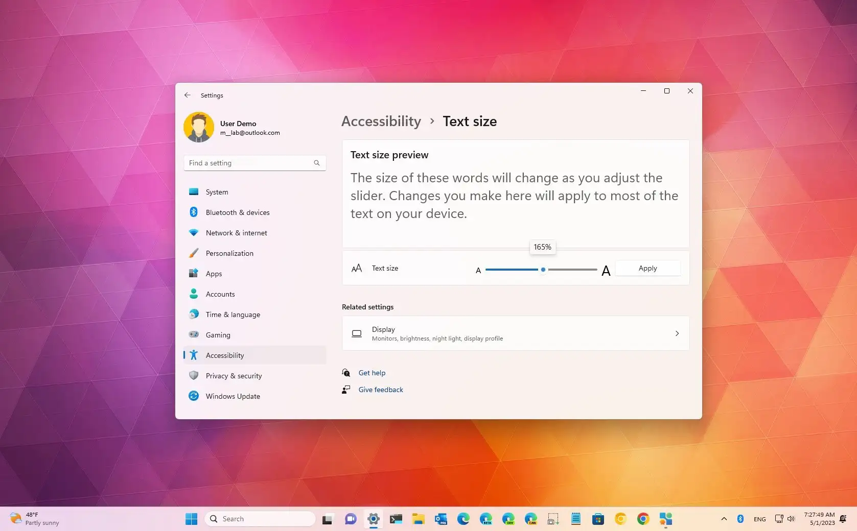 How To Change Font Size On Windows 11 Pureinfotech