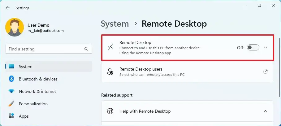 How to disable Remote Desktop on Windows 11 - Pureinfotech How to disable Remote Desktop on Windows 11 - Pureinfotech