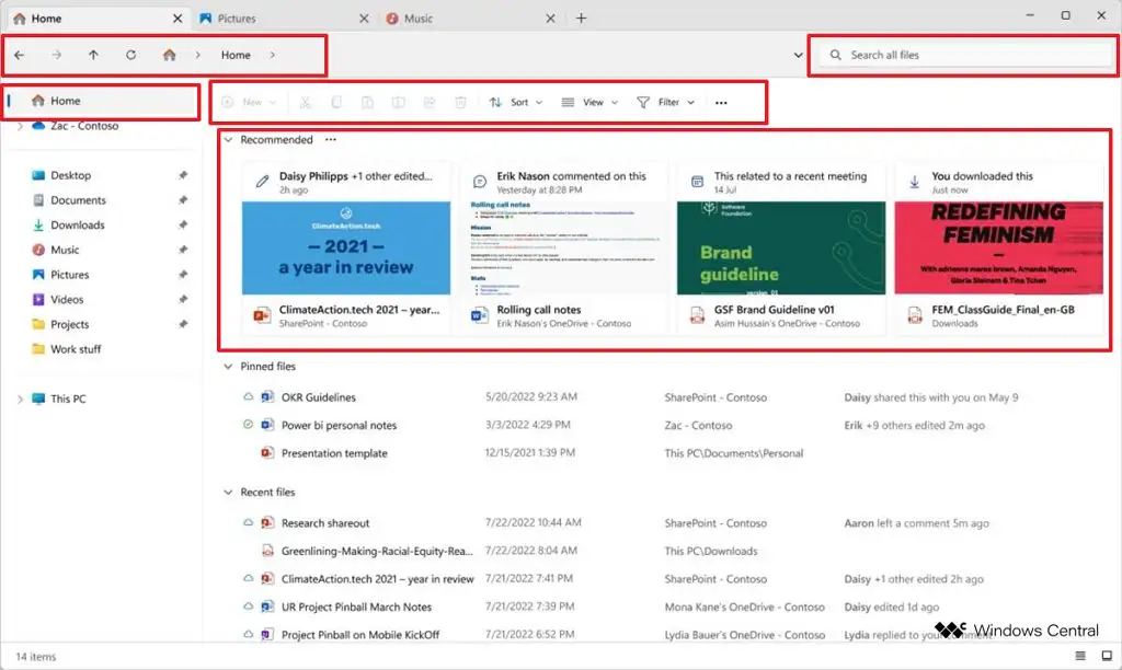 File Explorer to get new header and cloud integration on Windows 11 ...