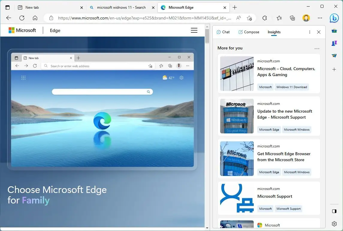 Microsoft Edge with Bing Chat AI rolls out on Windows 11 - Pureinfotech